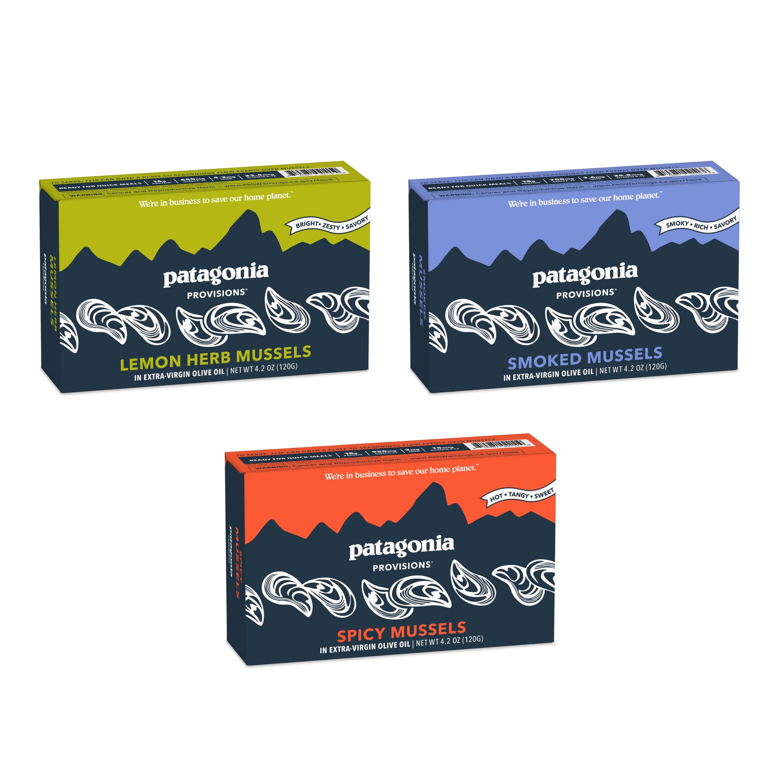 EU Organic Mussels Variety Pack – Patagonia Provisions